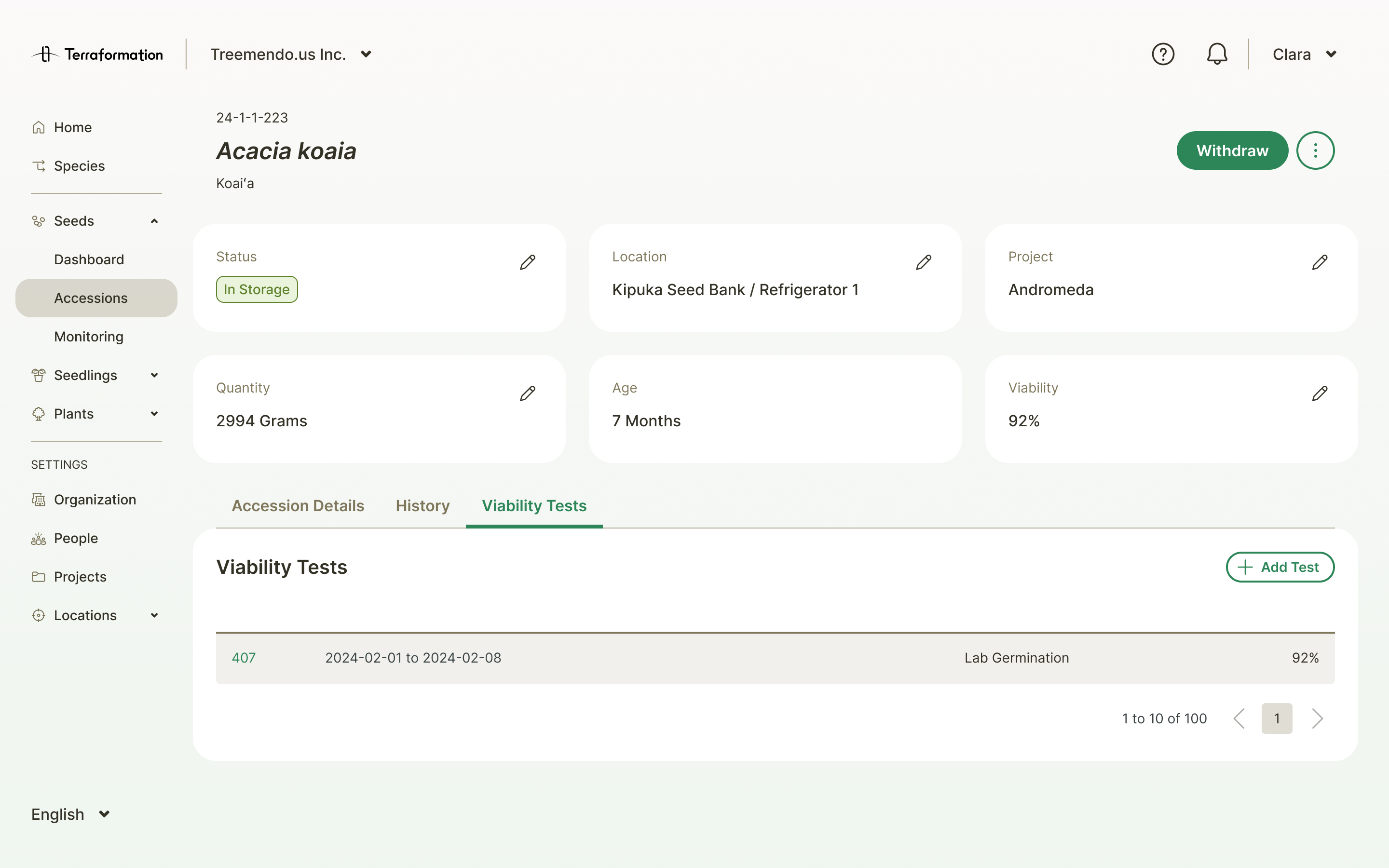 Accession Details – Knowledge Base